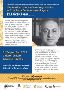 The South African Students’ Organisation and the Black Consciousness ...