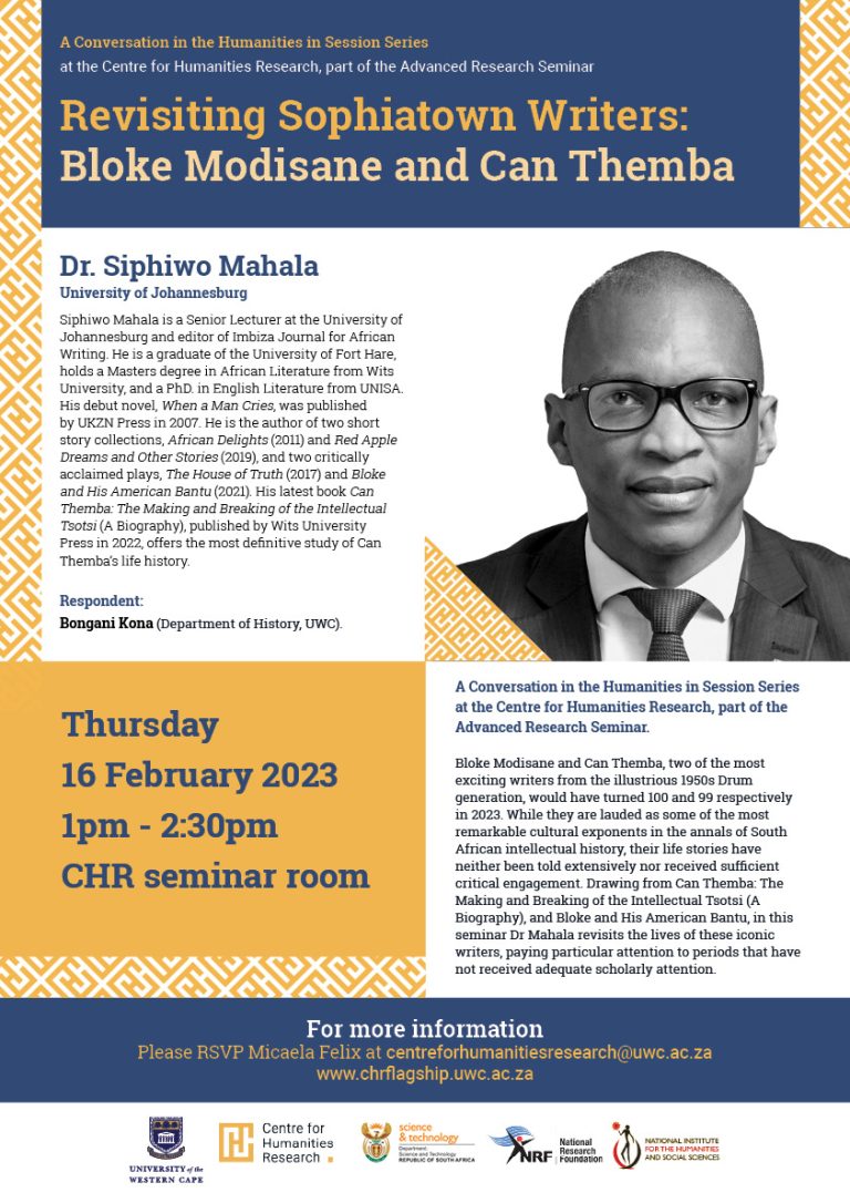 Revisiting Sophiatown Writers: Bloke Modisane and Can Themba - The ...