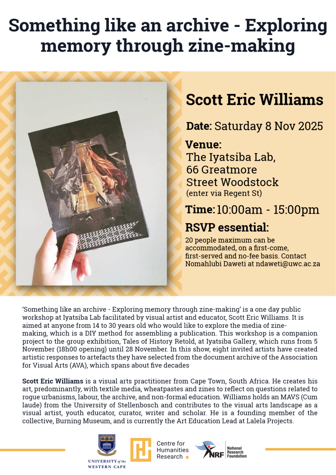 Zine-making workshop: Something like an archive - Exploring memory ...